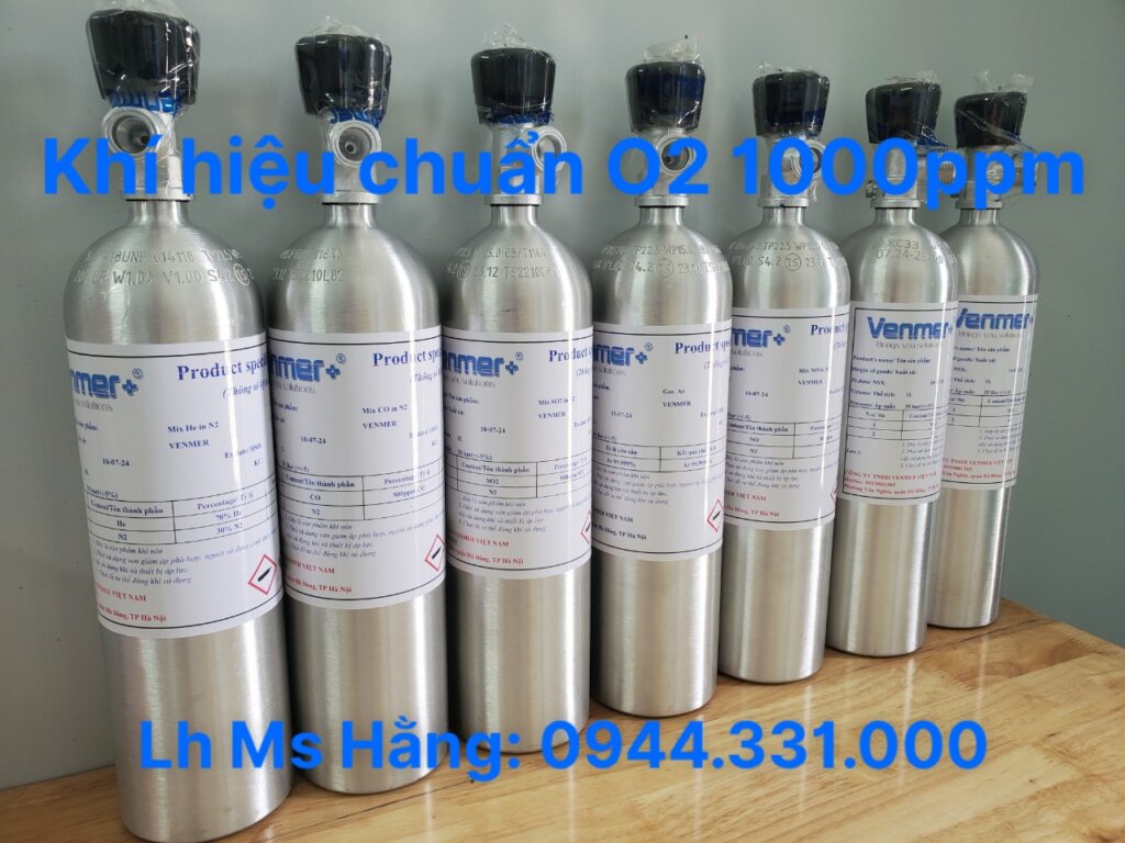Bình khí hiệu chuẩn O2 1000ppm